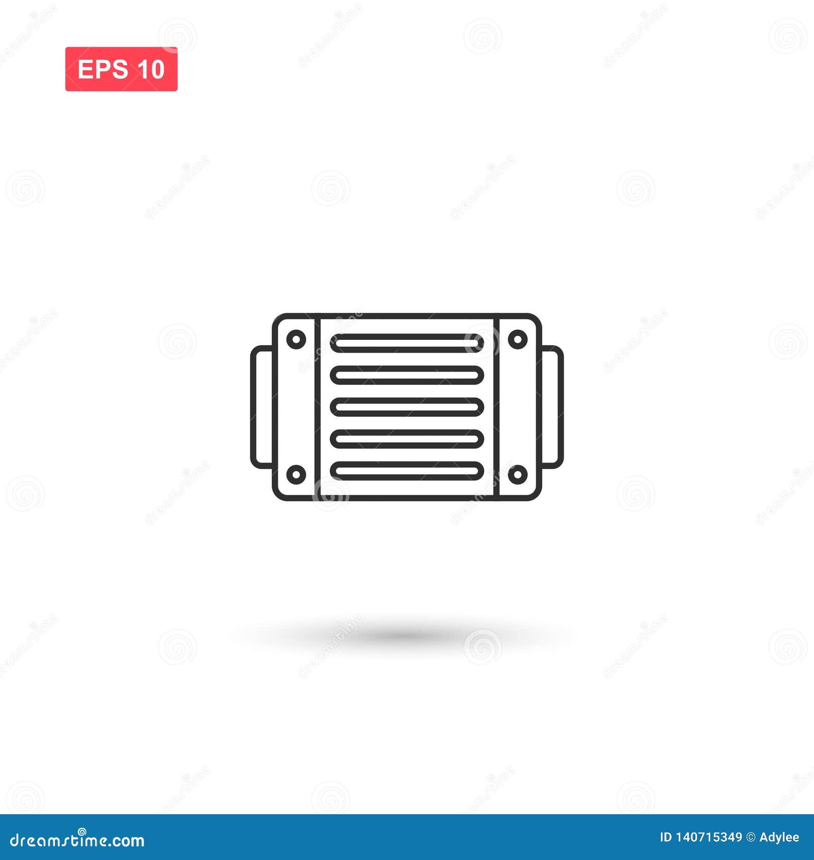 Car Radiator Icon Vector Isolated 9 Stock Vector - Illustration of ...