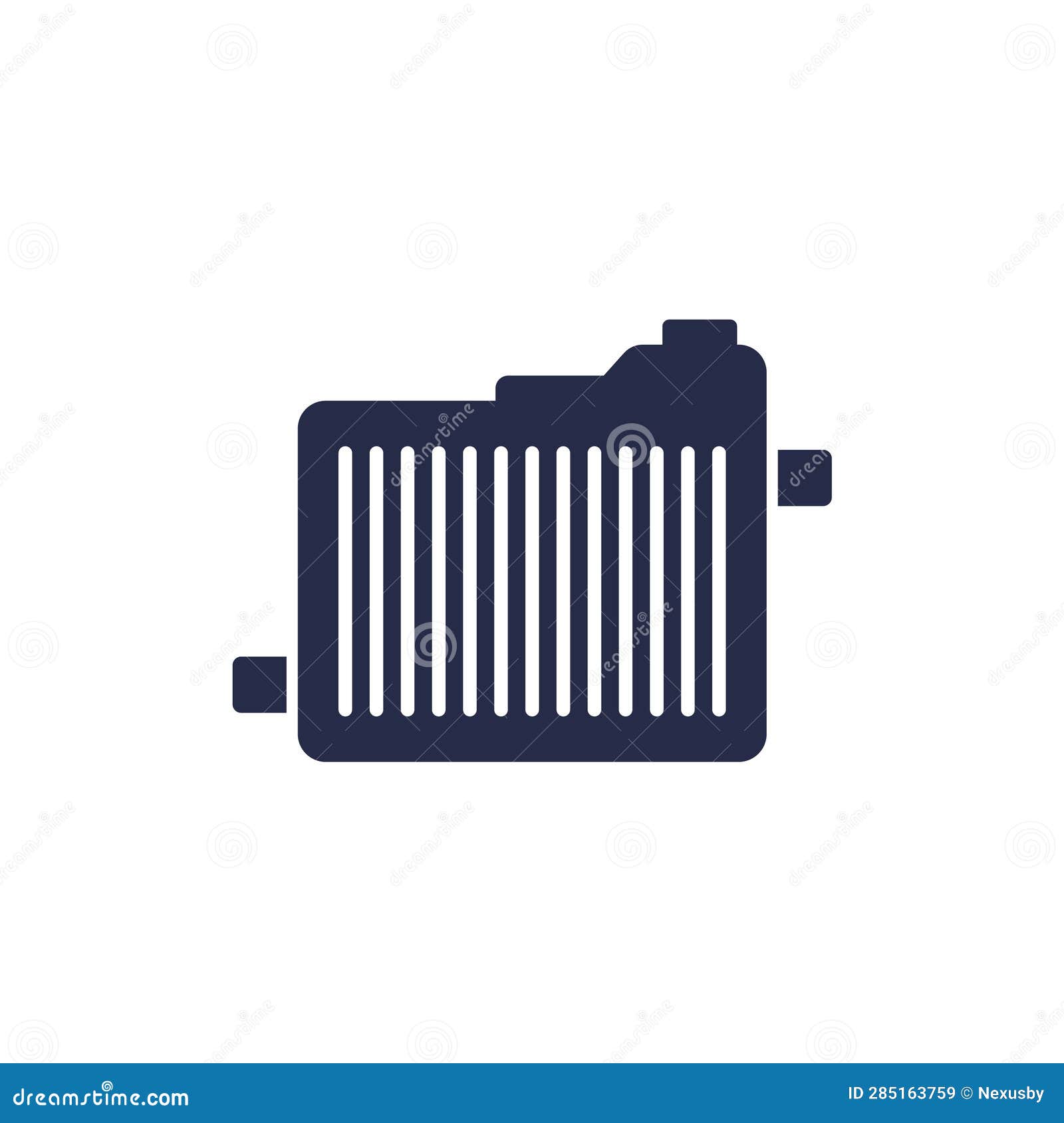 Car radiator icon on white stock vector. Illustration of motor - 285163759