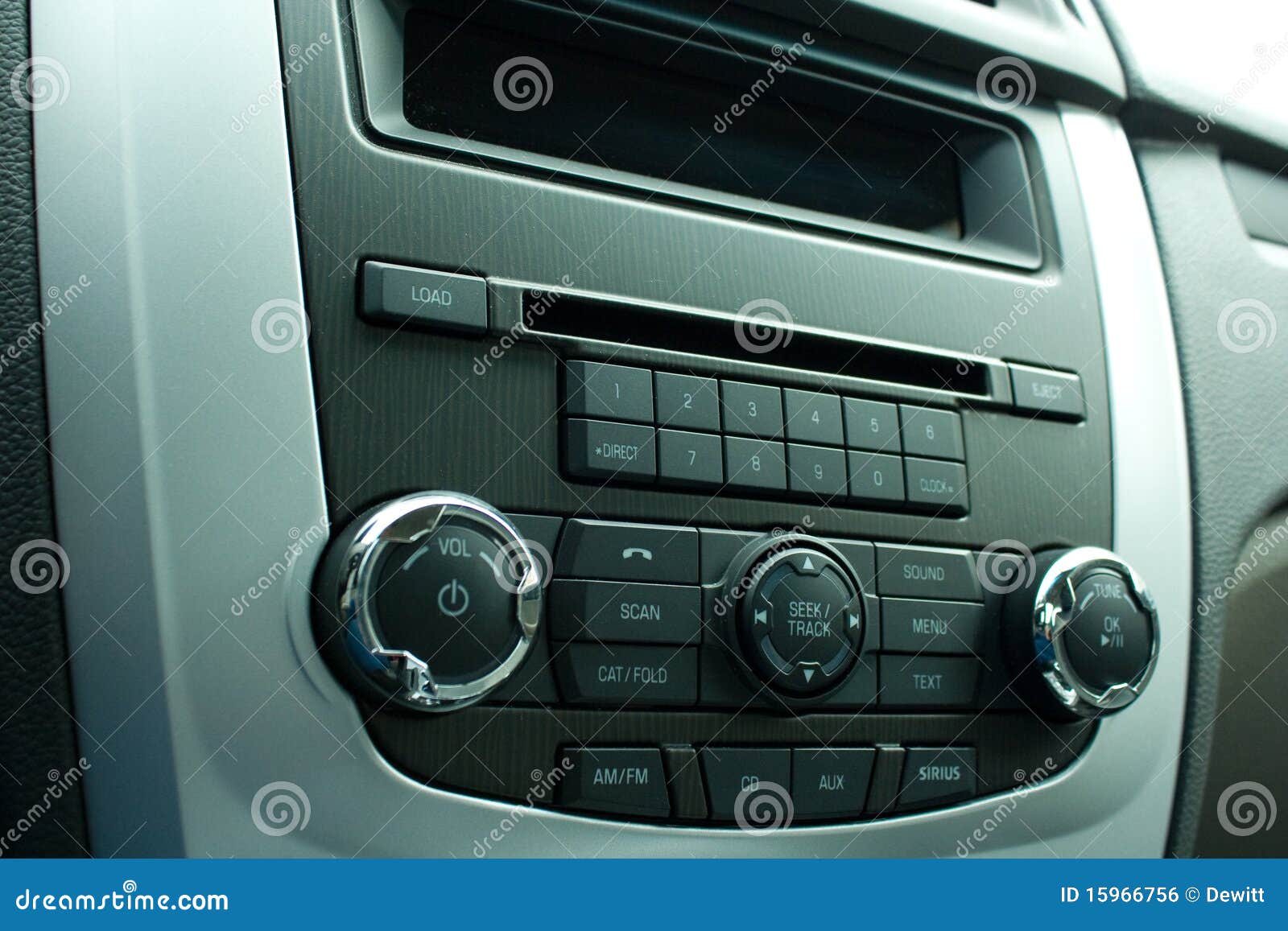 Car radio stock photo. Image of knobs, dashboard, black - 15966756
