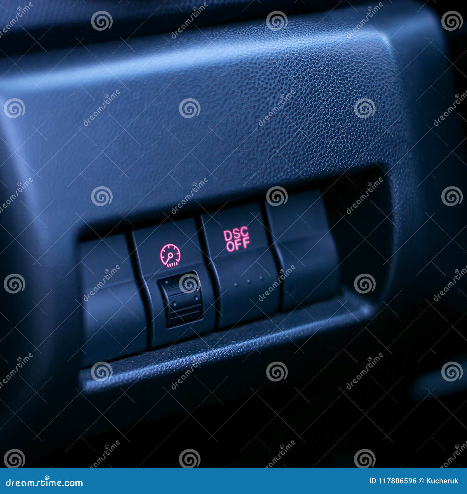 Buttons in Modern Car Panel. Stock Photo - Image of light, auto: 117806596