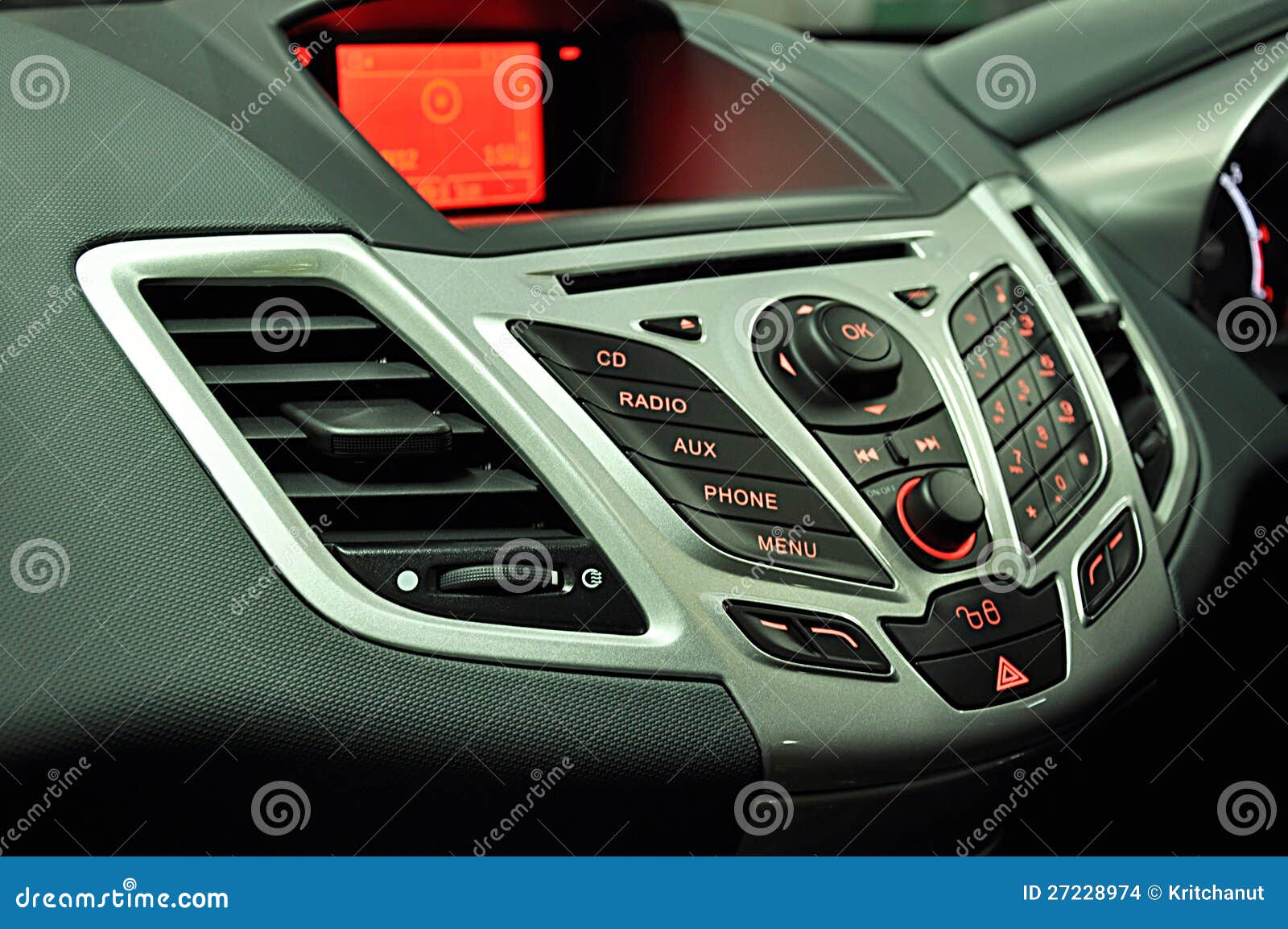 Car radio control panel stock photo. Image of panel, number - 27228974