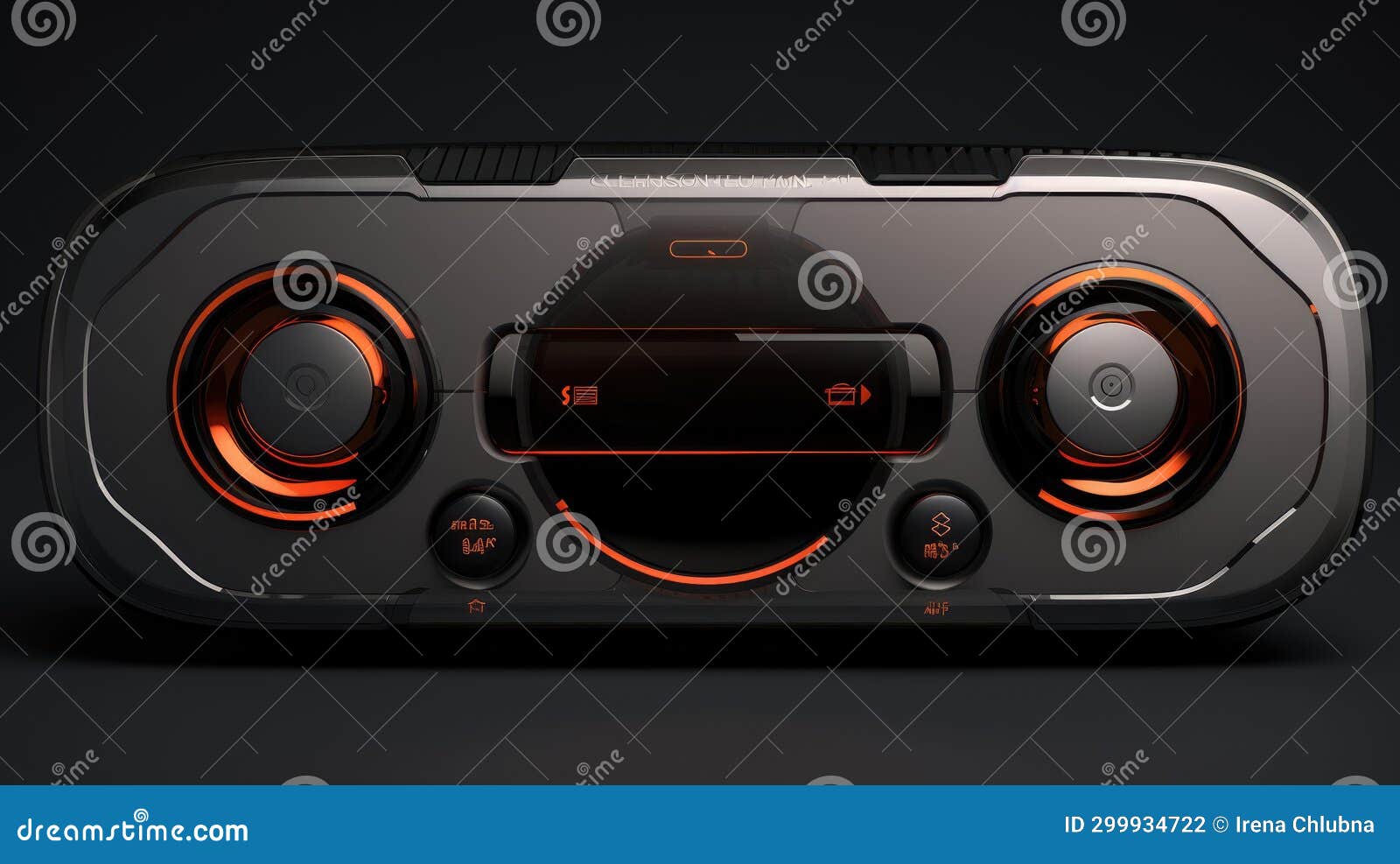 Car Radio. Multimedia System Display of Modern Car Stock Illustration ...