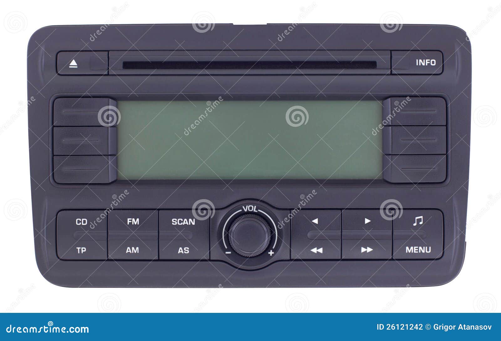 Car radio panel isolated stock photo. Image of music - 26121242