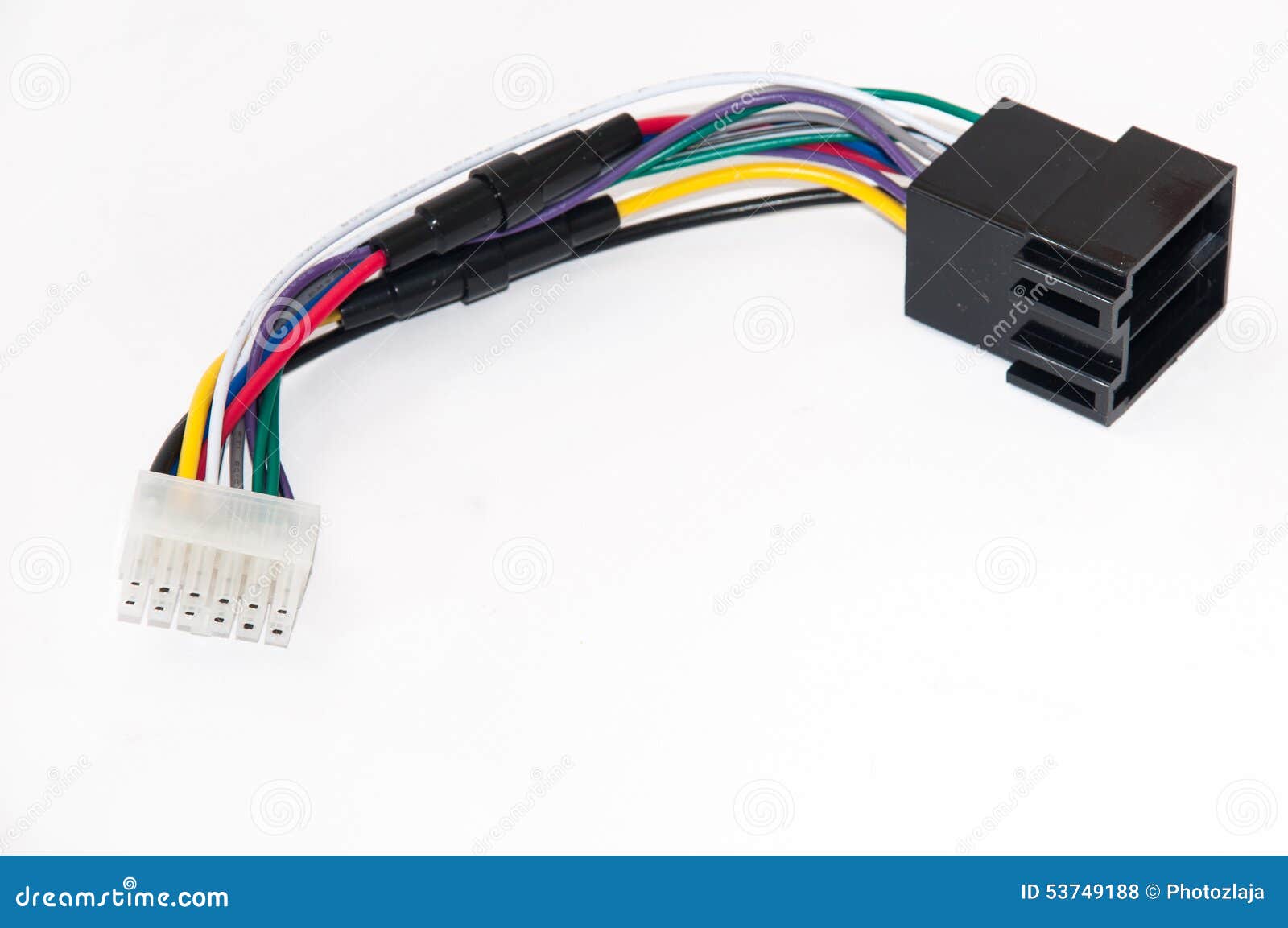 Car Radio Player Instalation Cables Stock Photo - Image of electronics ...