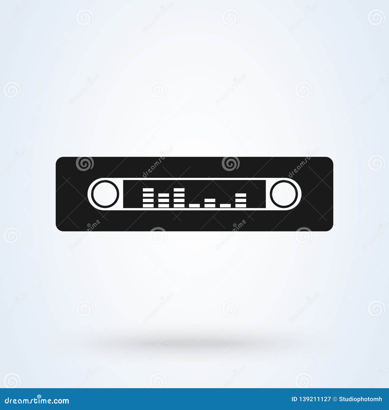 Car Radio. Single Flat Icon on White Background Stock Vector ... Car Radio. Single Flat Icon on White Background Stock Vector ...