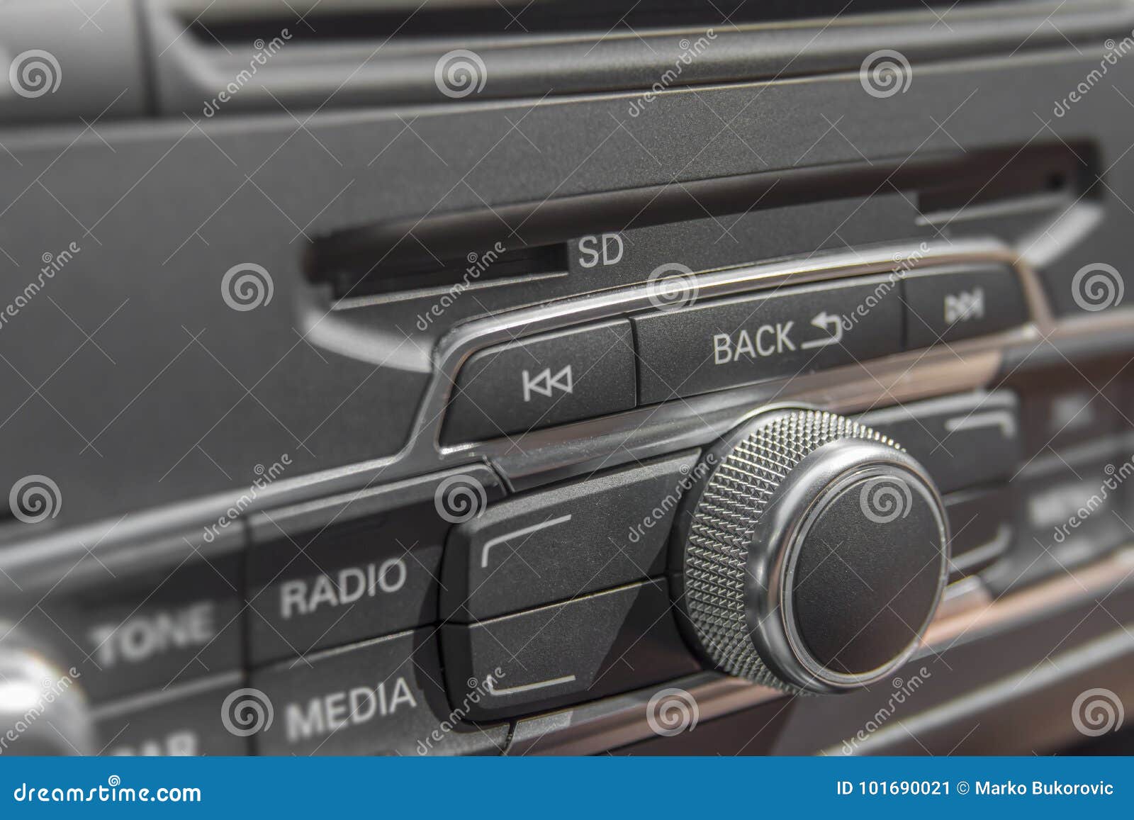 Car Radio Stereo Panel And Modern Dashboard Electric Equipment Royalty ...