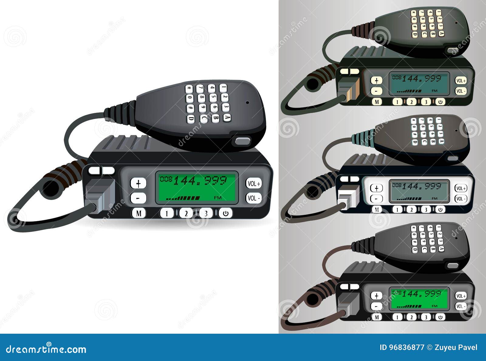 Car radio transceiver stock vector. Illustration of electrical - 96836877