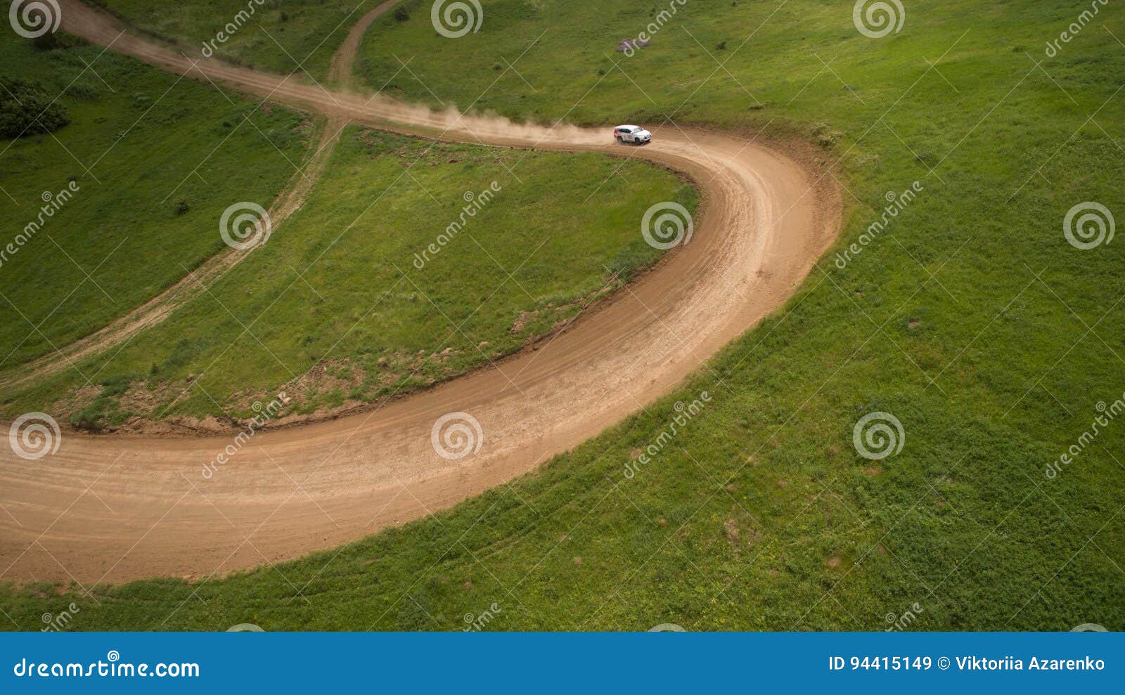 The Car Rally is a Top View. Stock Image - Image of jeep, background ...