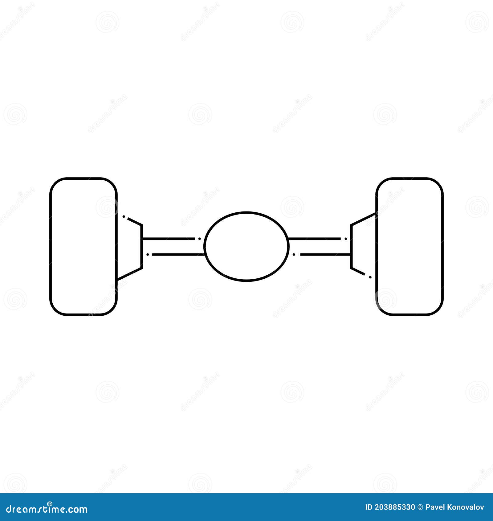 Car Rear Axle Icon stock vector. Illustration of back - 203885330