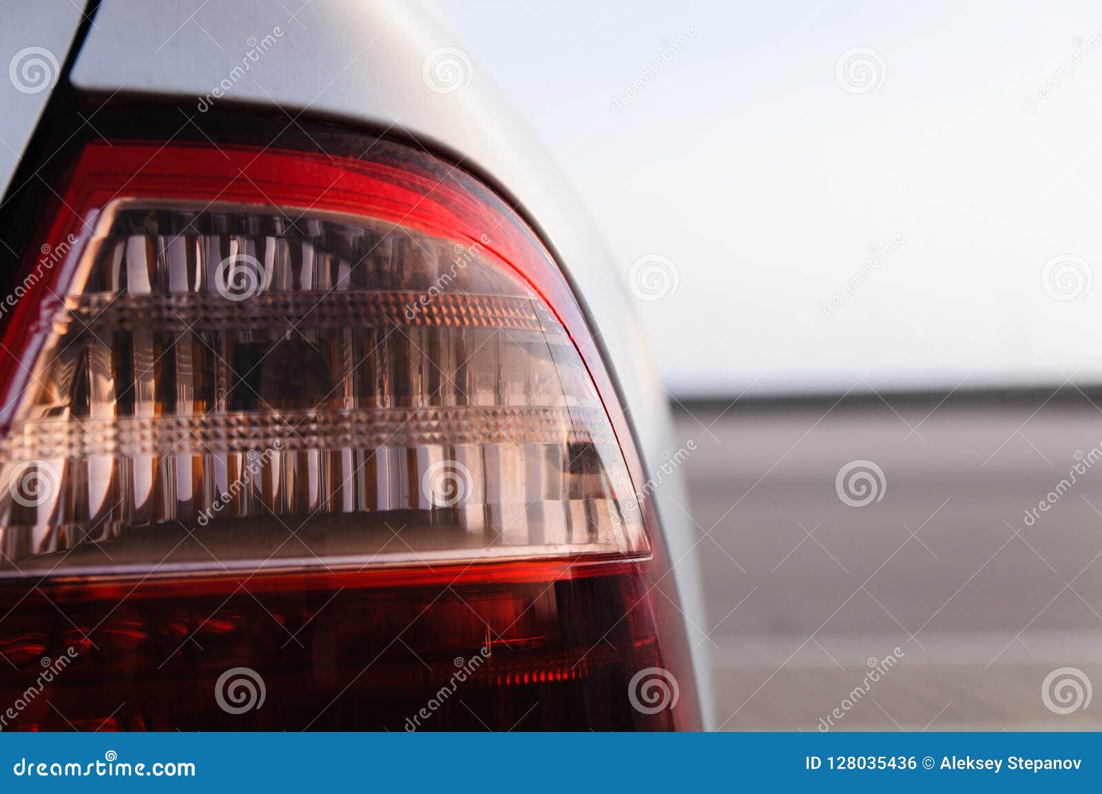 Car rear brake light stock photo. Image of light, reflection - 128035436