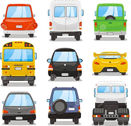 Car rear illustrations stock illustration. Illustration of cartoon ...