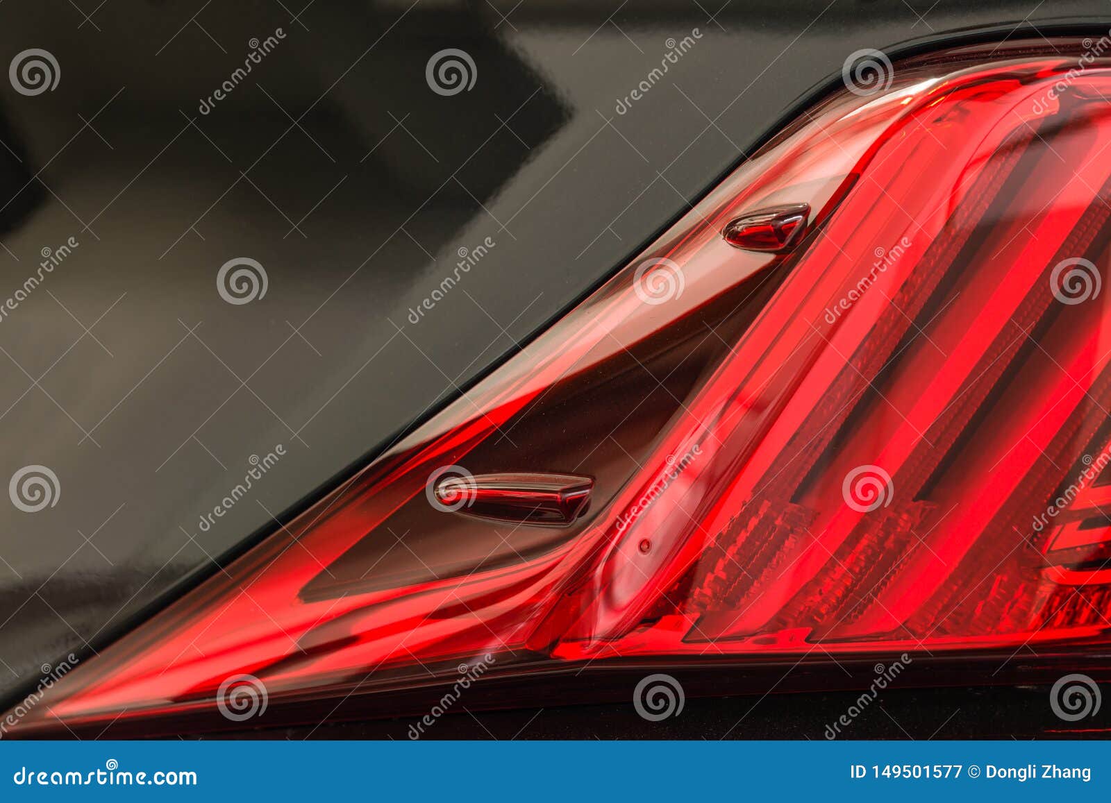 Car Rear Red Color Light Closeup View Stock Image - Image of bulb ...