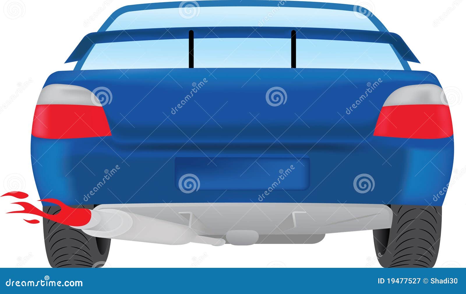 Car Rear View stock vector. Illustration of racing, vehicle - 19477527