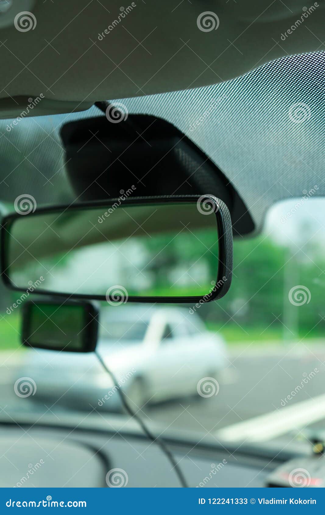 Car Rear View Mirror. Photograph of the Inside of the Car Stock Image ...