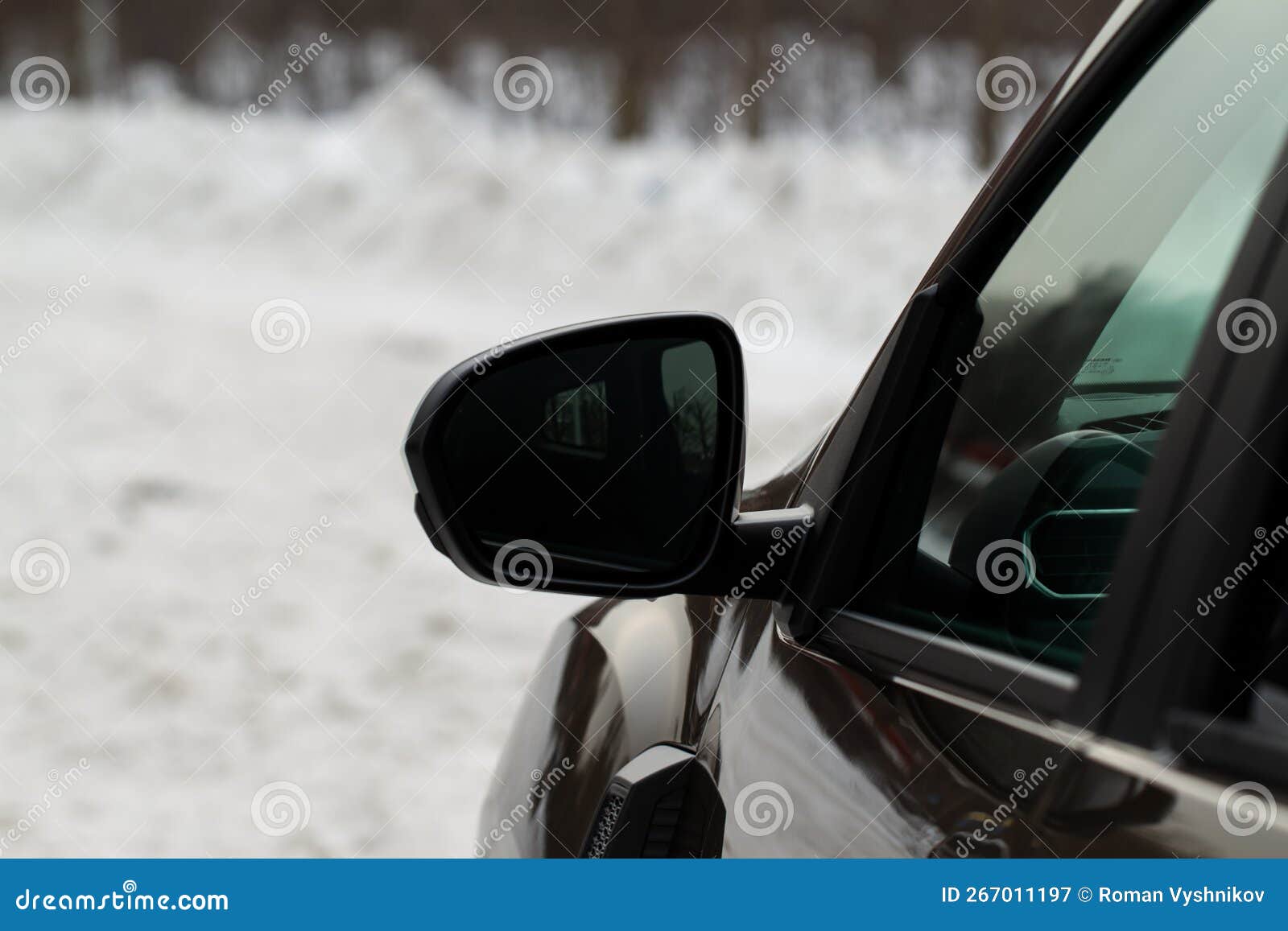 Car Rear-view mirror. stock image. Image of vehicle - 267011197
