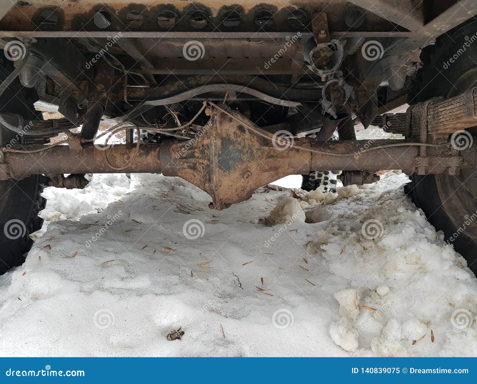 Car - Rear View Under the Bottom Stock Image - Image of equipment, army ...