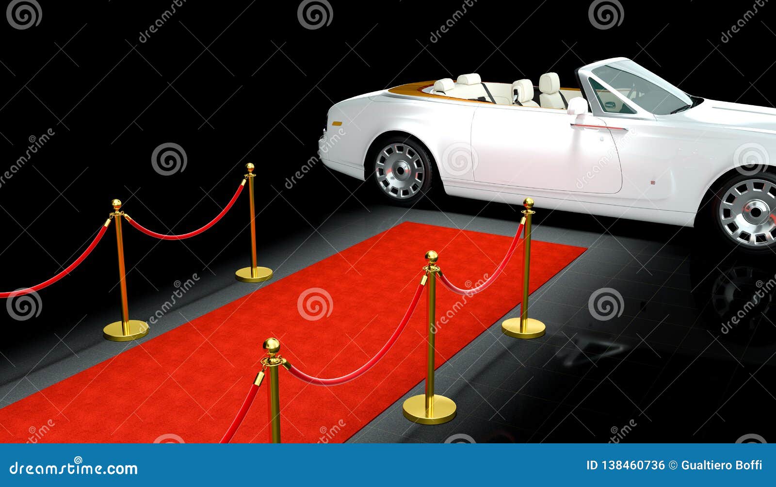 Car and red carpet stock illustration. Illustration of elegant - 138460736