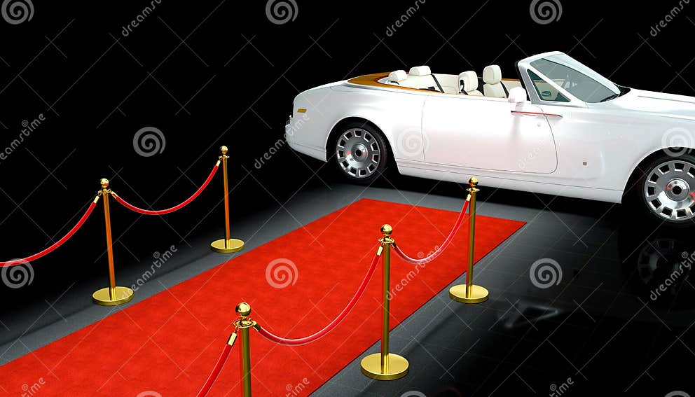 Car and red carpet stock illustration. Illustration of elegant - 138460736
