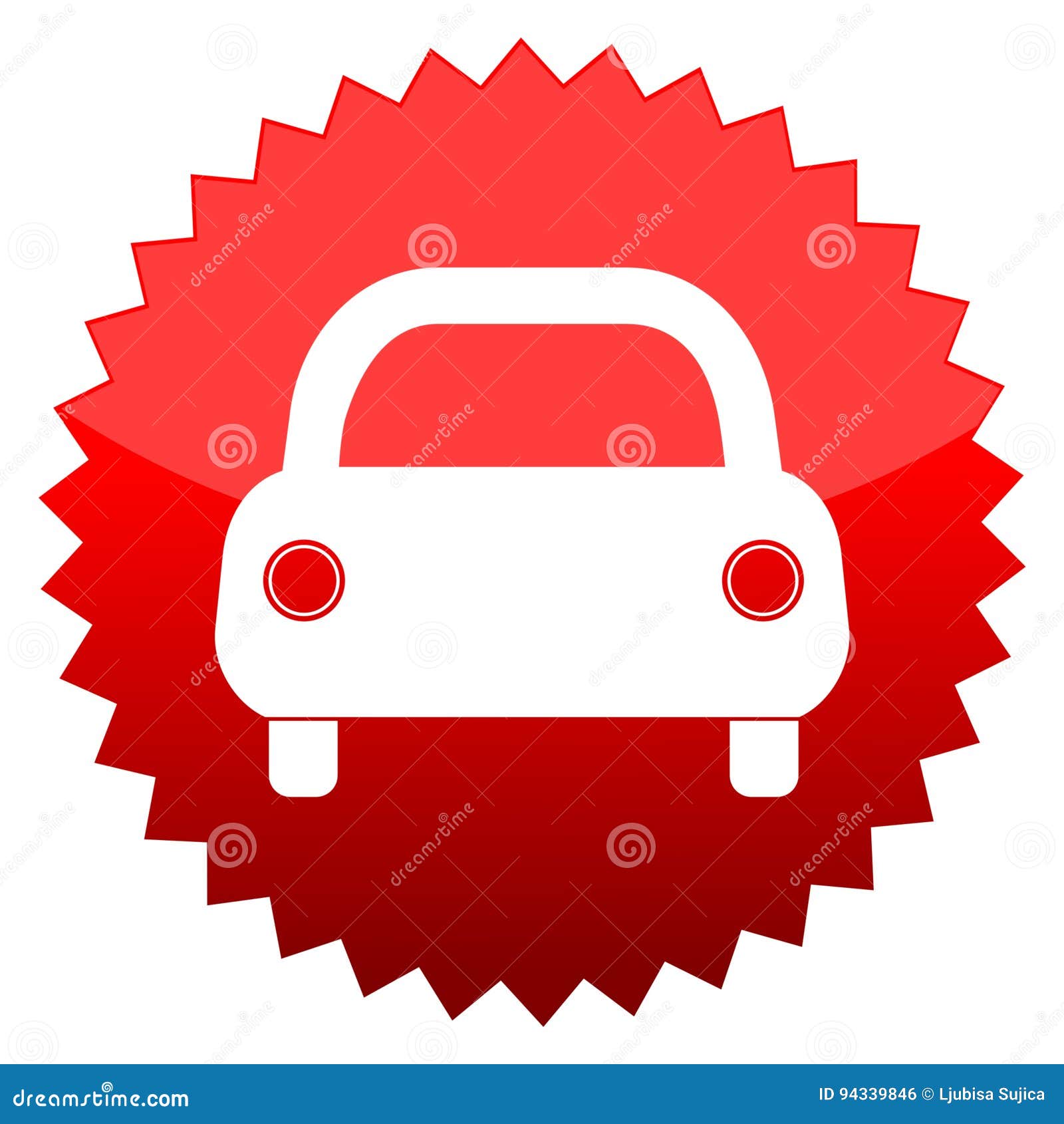 Car, Red sun sign stock illustration. Illustration of graphic - 94339846