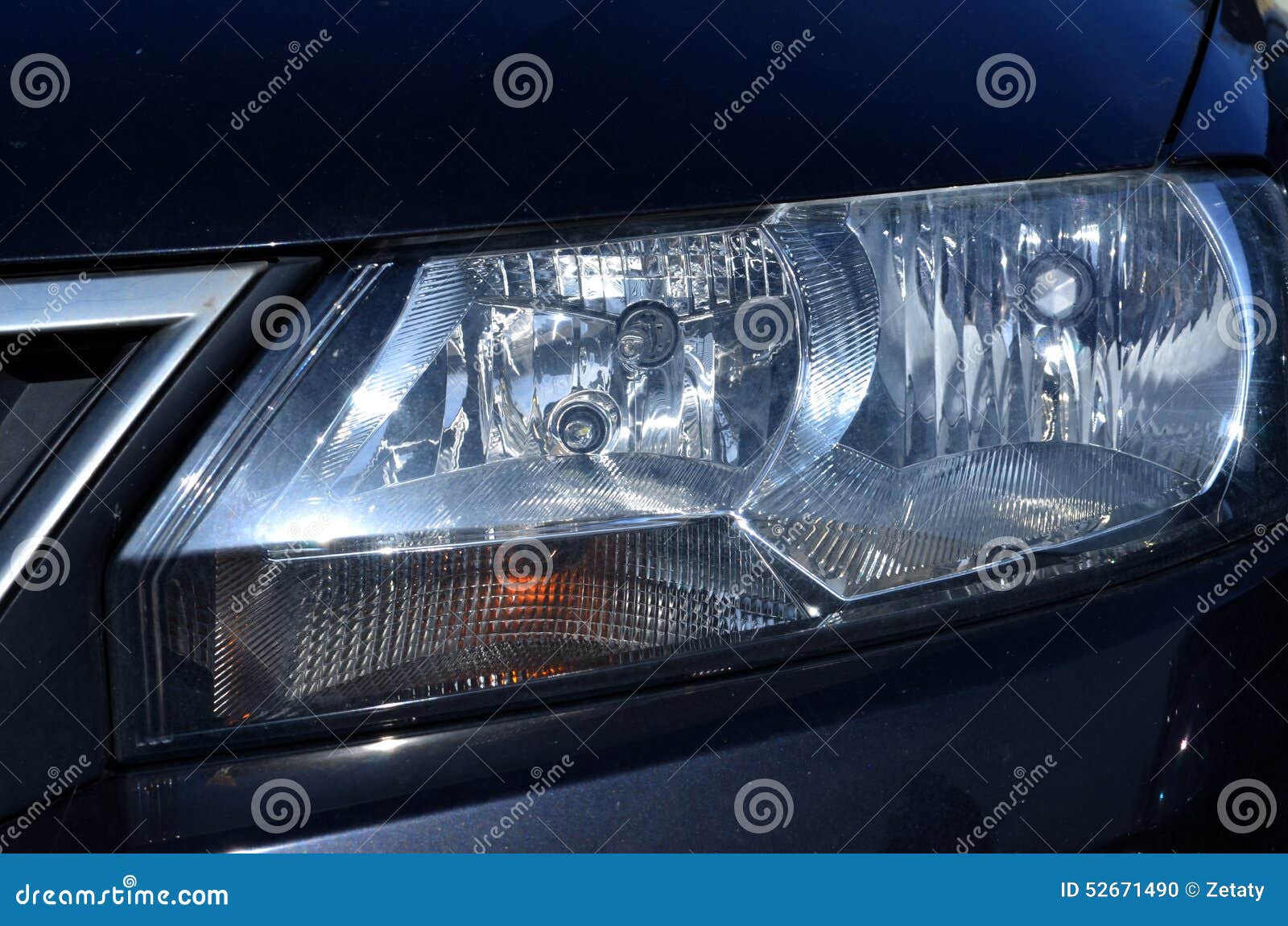 Car reflector headlamp stock photo. Image of background - 52671490