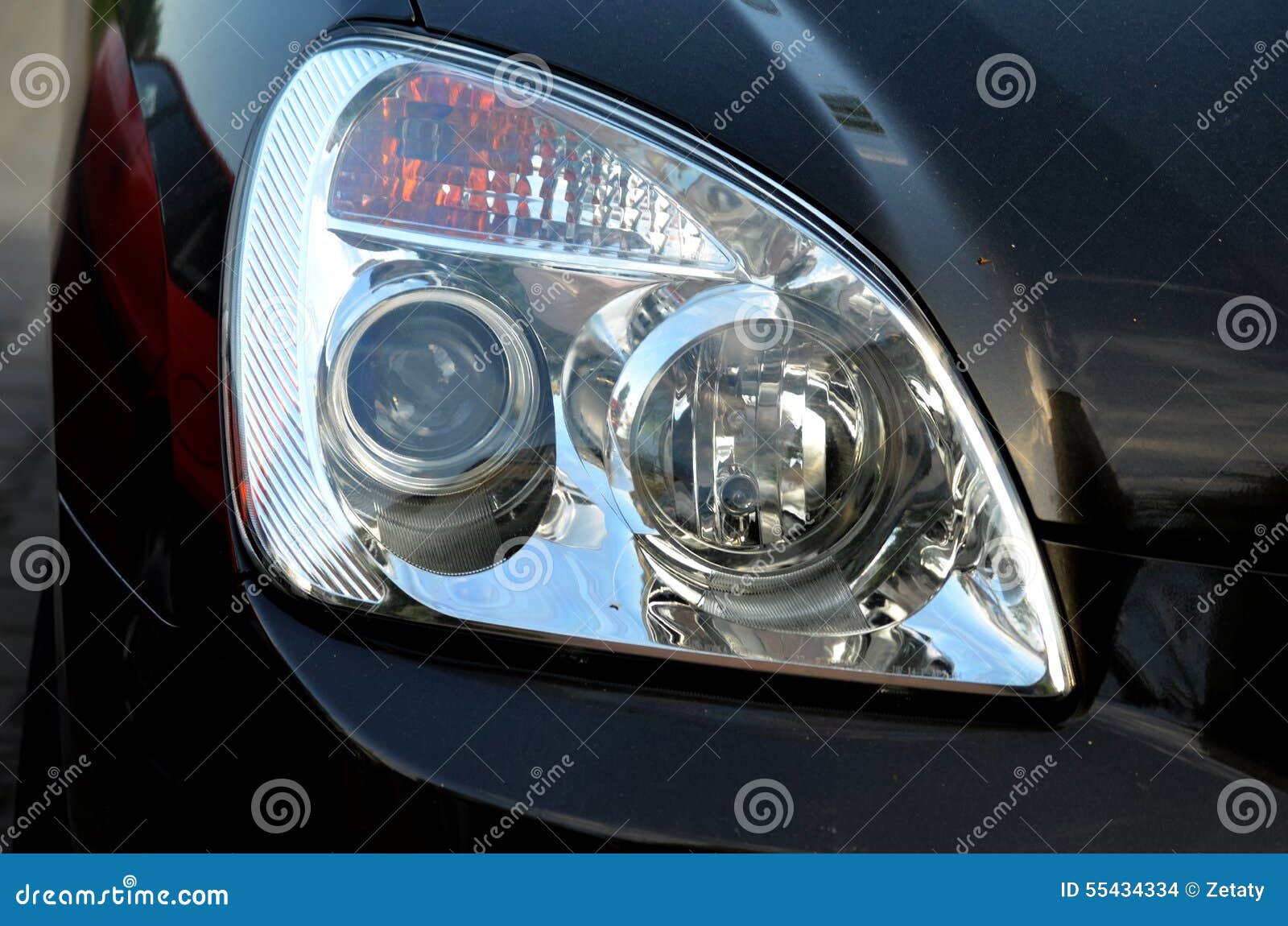 Car reflector headlamp stock photo. Image of closeup - 55434334