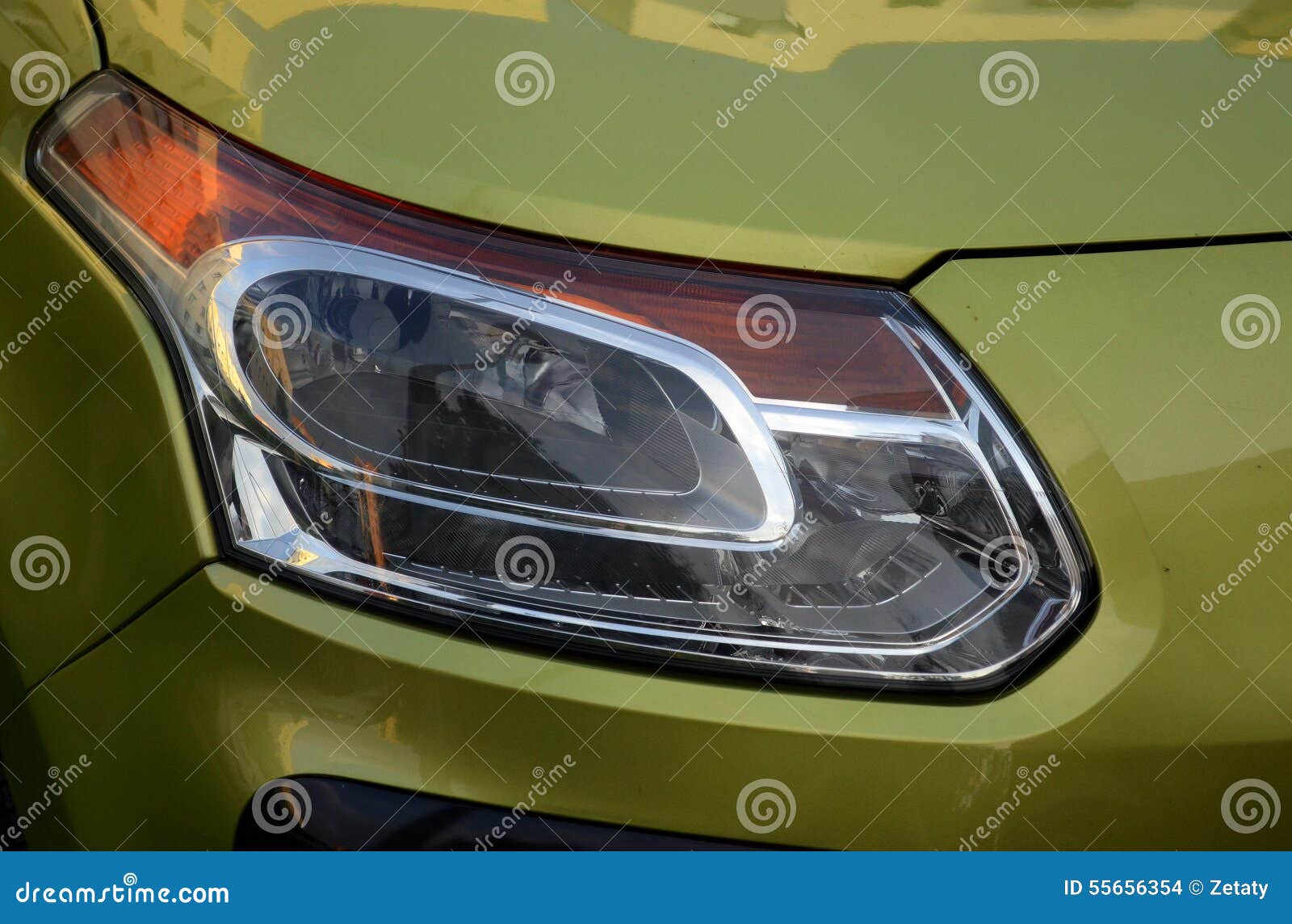 Car reflector headlamp stock photo. Image of modern, metallic - 55656354