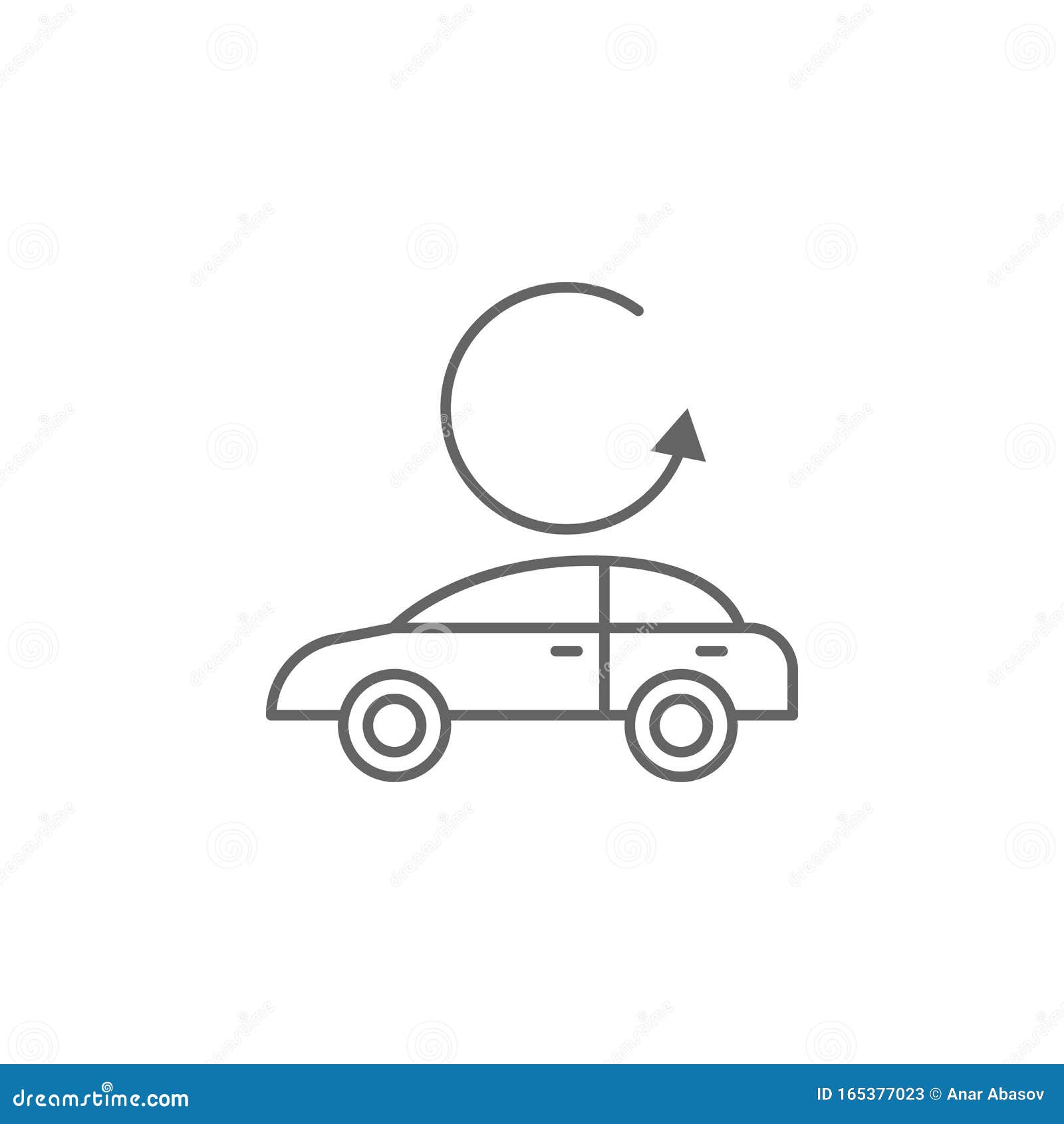 Car, Refresh Icon. Element of Auto Service Icon. Thin Line Icon for ...
