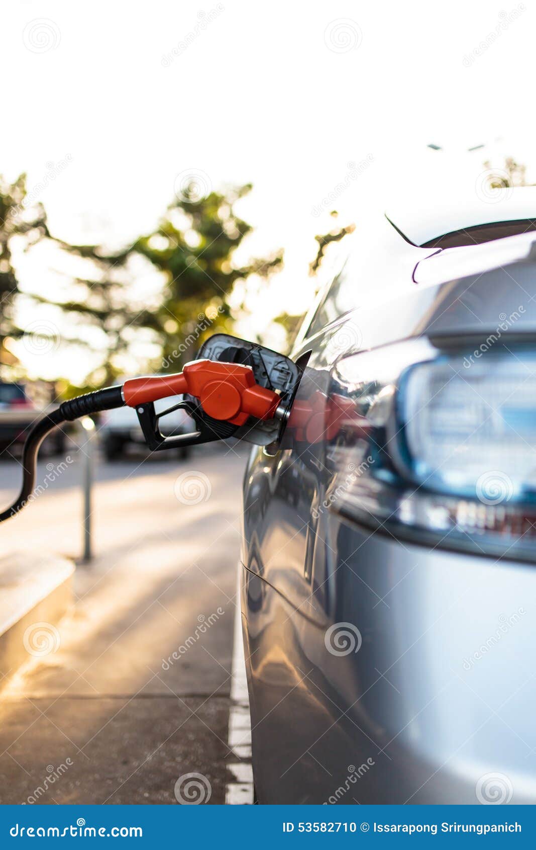 Car refuel stock photo. Image of outdoors, garage, pipe - 53582710