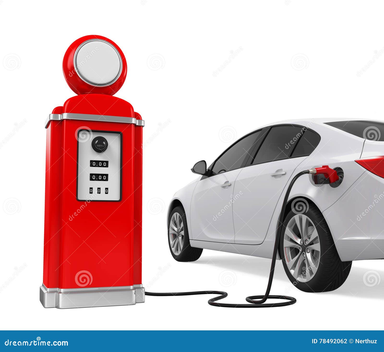 Man Refueling Ecology Electric Car At Station Cartoon Vector ...