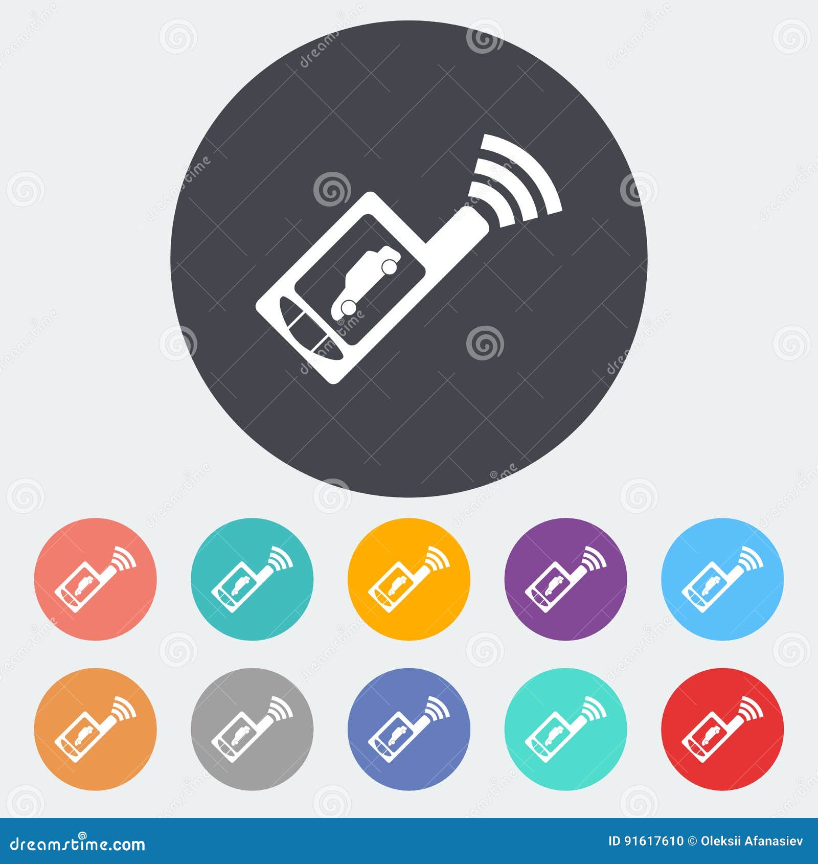 Car Remote Control Flat Icon. Stock Vector - Illustration of ignition ...