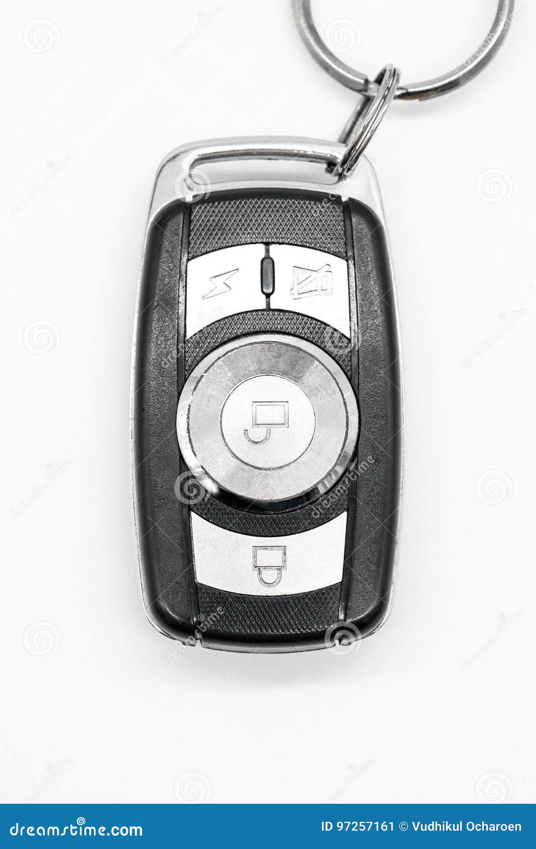 Car Remote Control Isolated on White Stock Image - Image of reflection ...