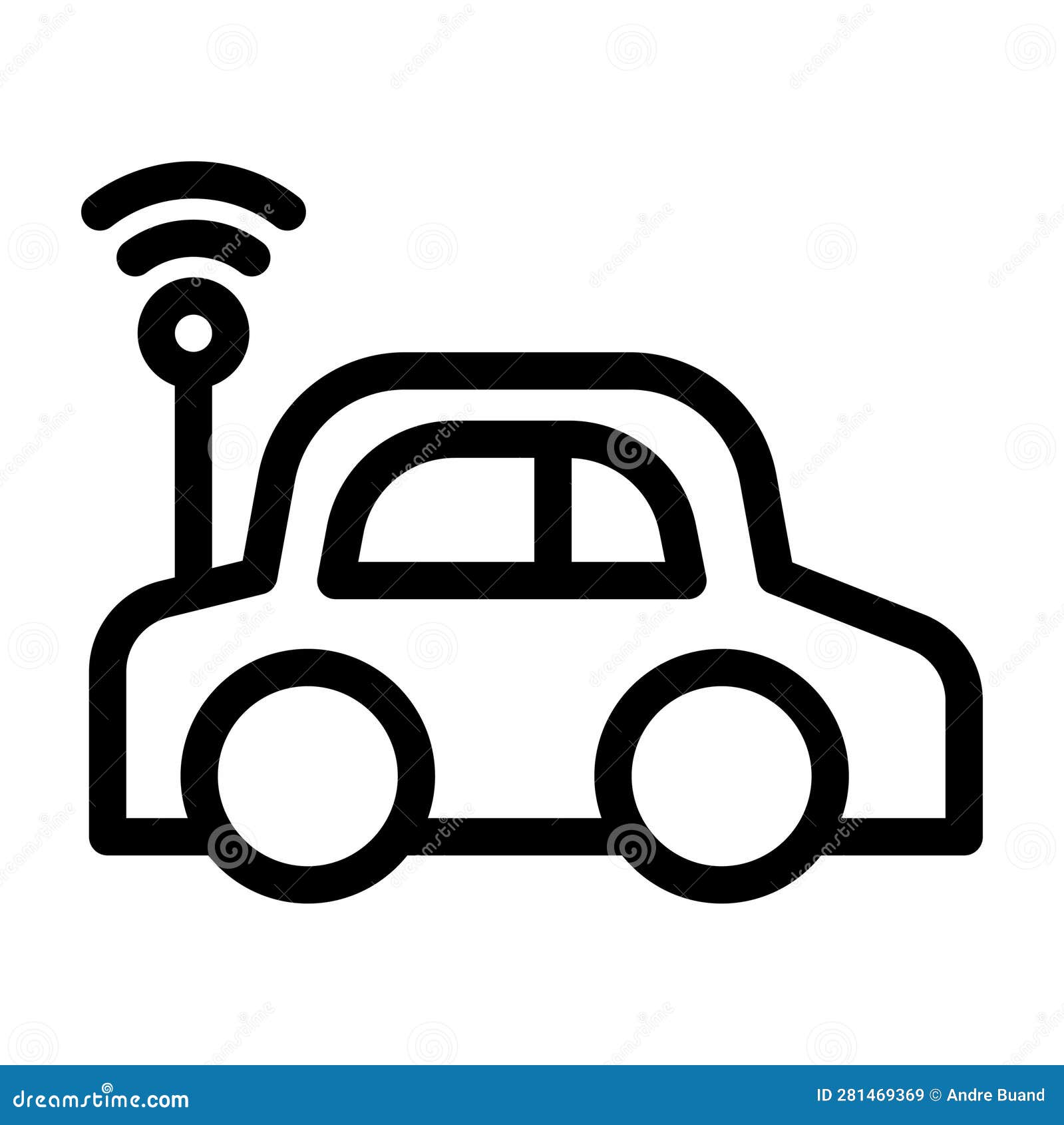 Car Remote Control Vector Line Icon Stock Vector - Illustration of ...
