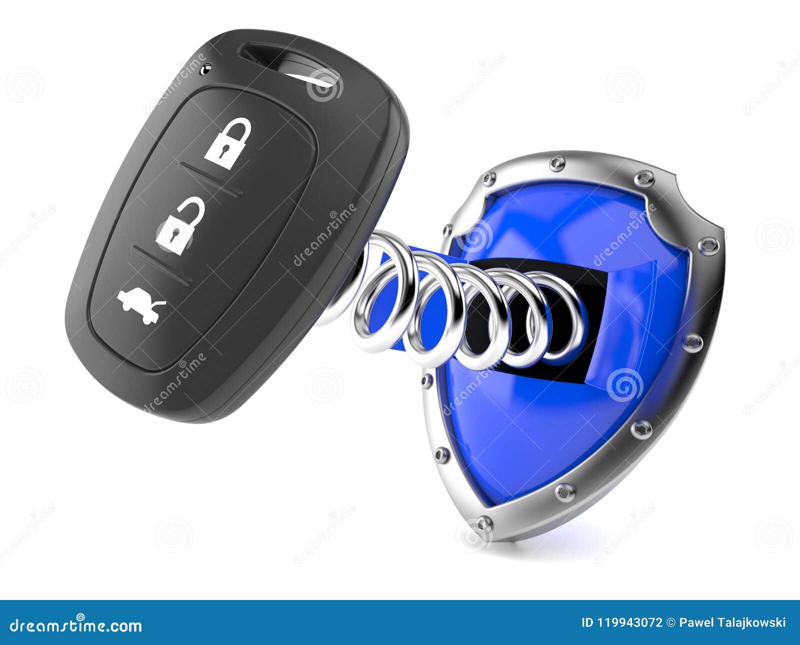 Car Remote Key with Shield with Shield Stock Illustration ...