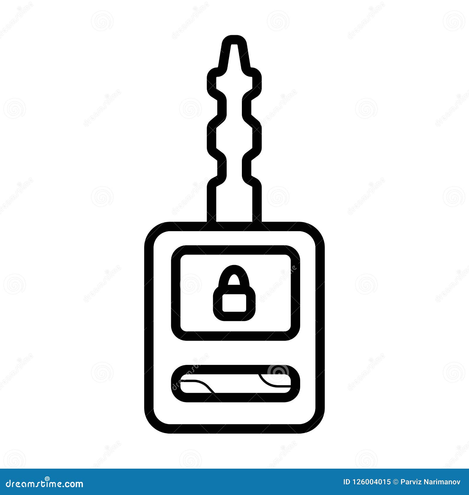 Car remote key symbol stock illustration. Illustration of hold - 126004015