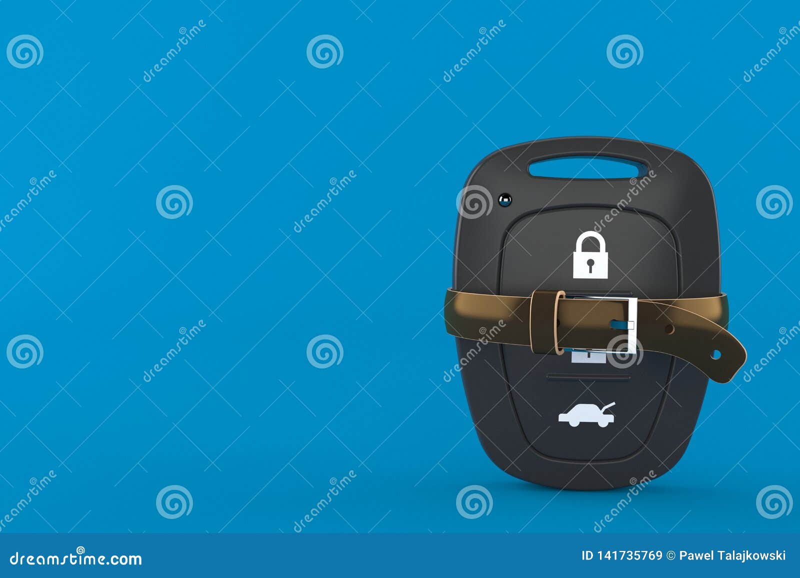 Car Remote Key with Tight Belt Stock Illustration - Illustration of ...