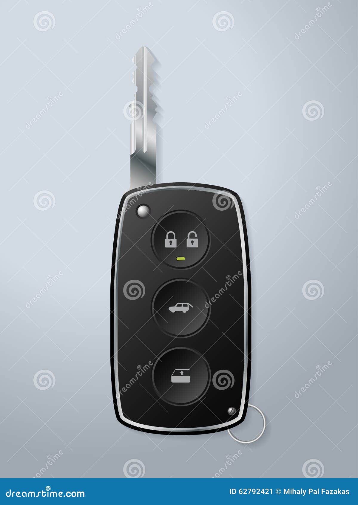 Car Remote Key with Various Functions Stock Vector - Illustration of ...