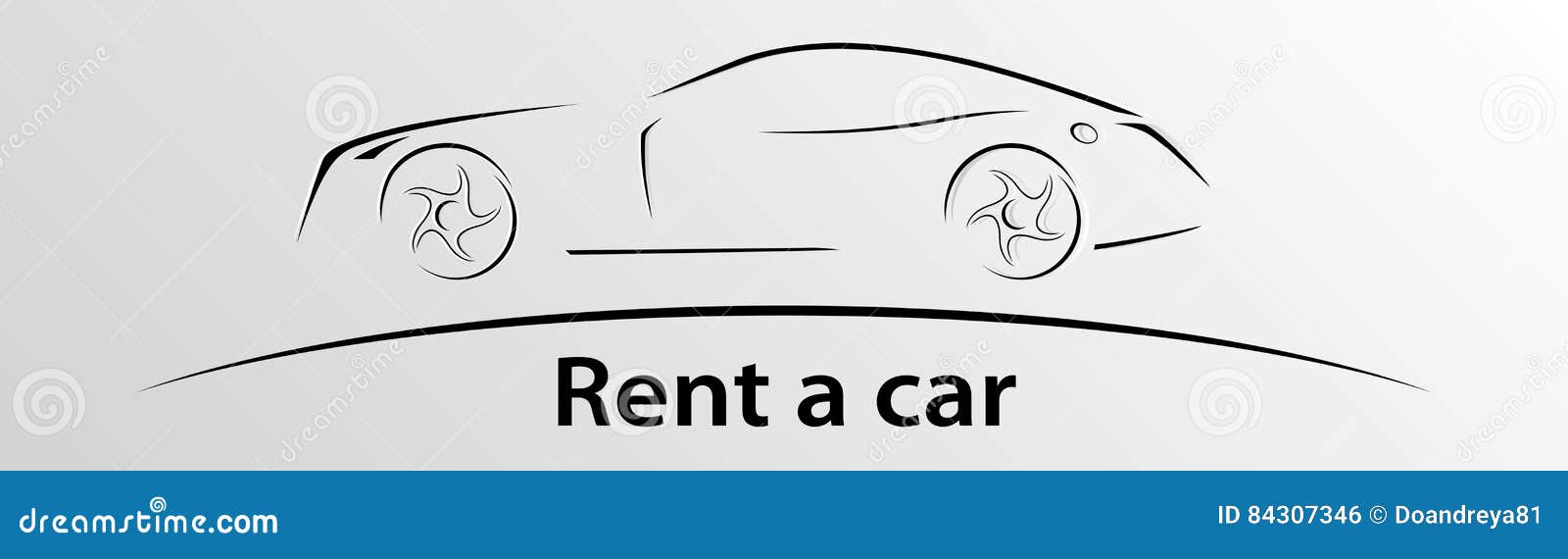 Car Rent Abstract Lines Vector. Vector Illustration Stock Vector ...