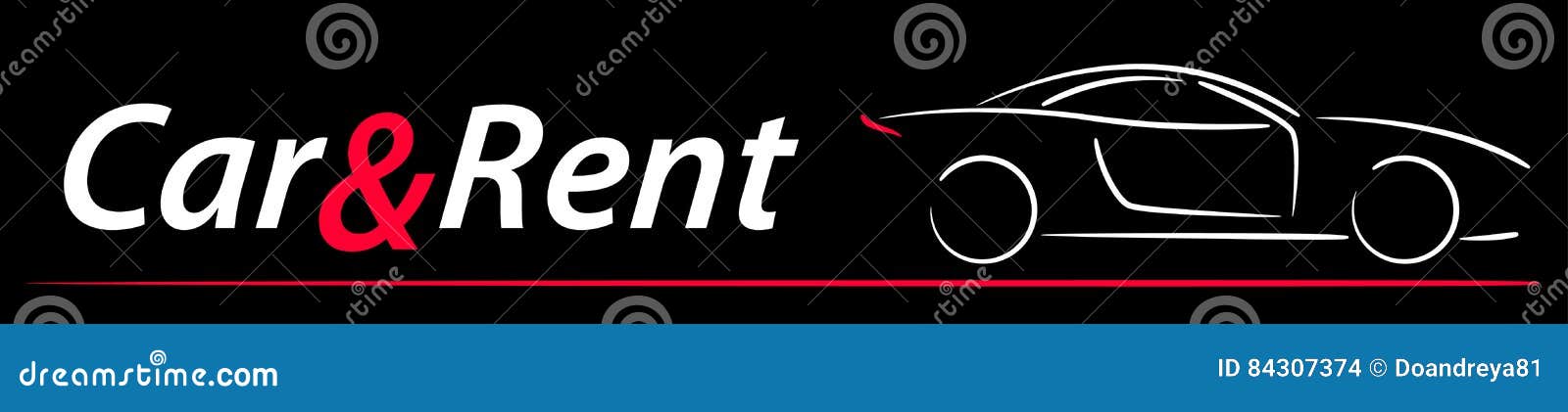 Car Rent Abstract Lines Vector. Vector Illustration Stock Vector ...