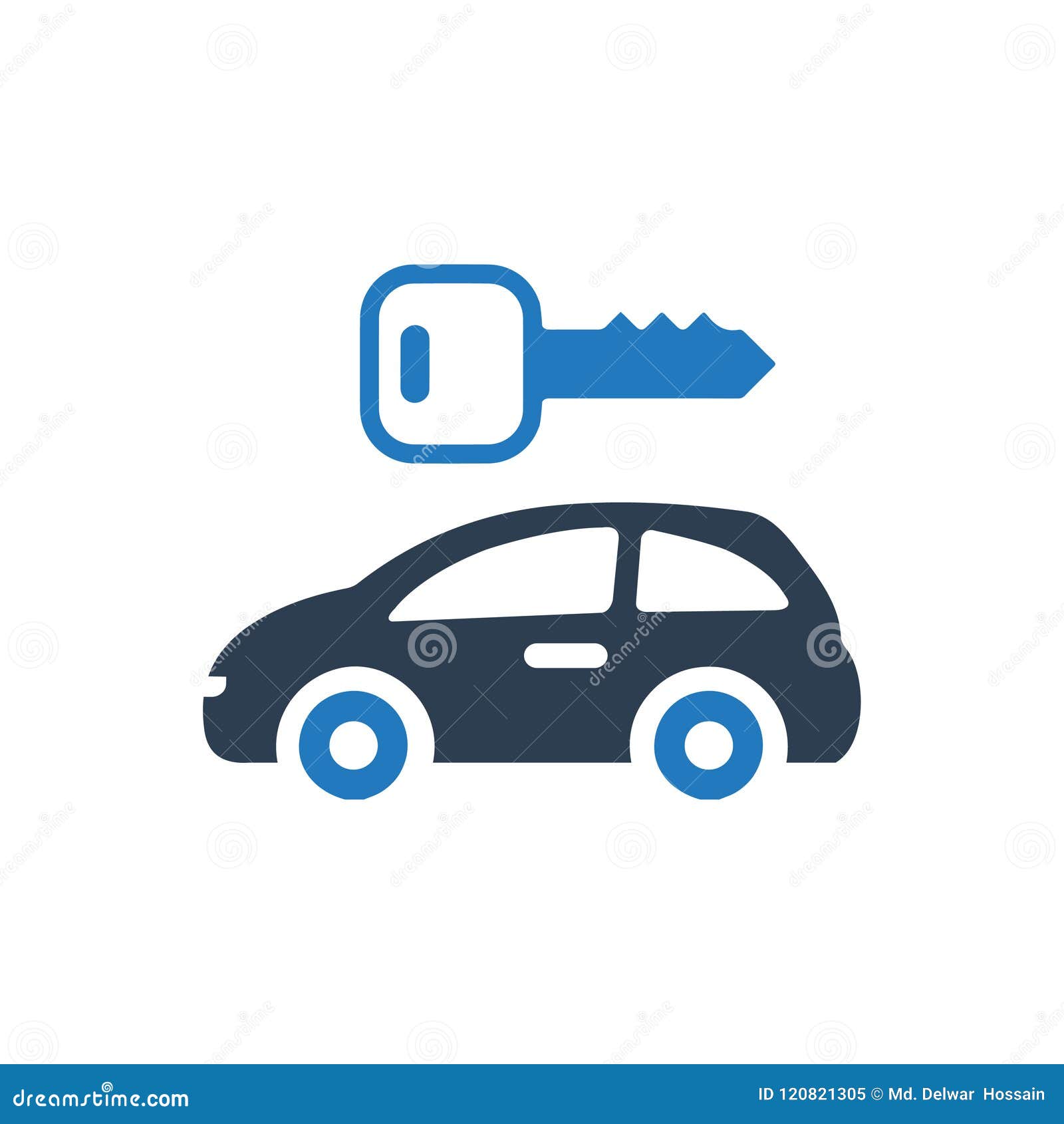 Car Rental Icon stock vector. Illustration of vehicle - 120821305