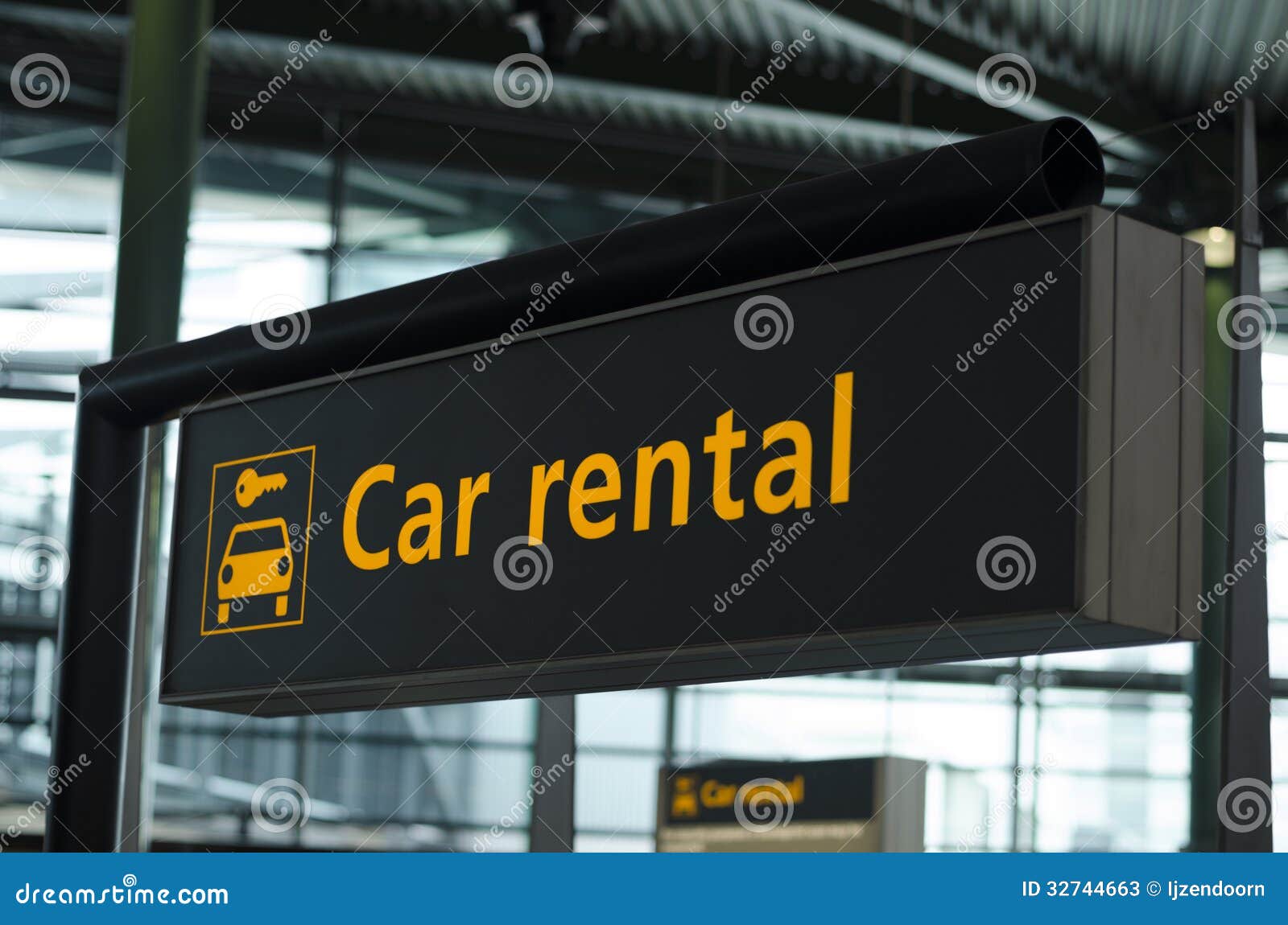 Car rental sign stock image. Image of brown, sign, airport - 32744663