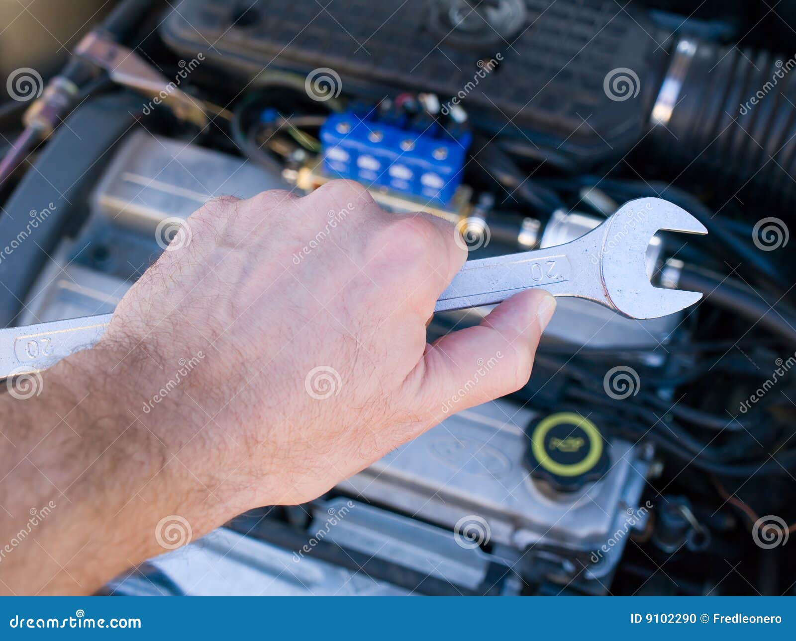 Car repair stock photo. Image of motor, hand, tools, power - 9102290