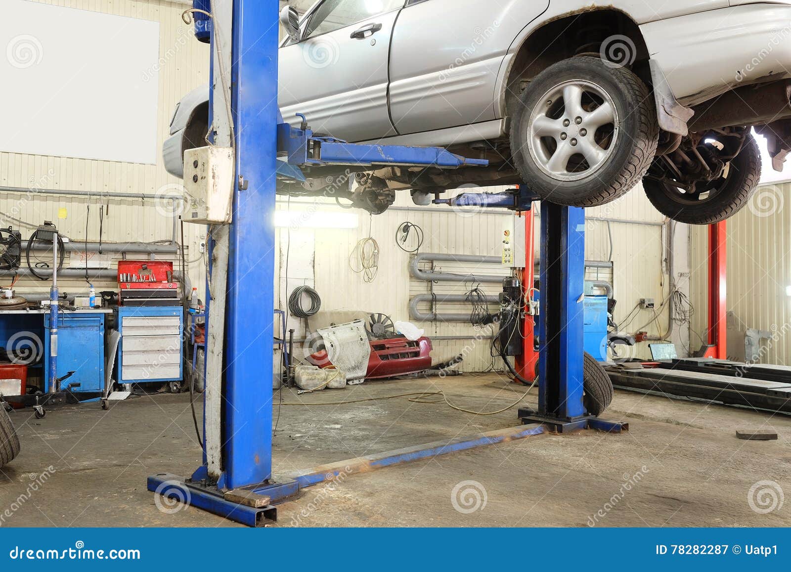 Car repair garage stock image. Image of automotive, chassis - 78282287