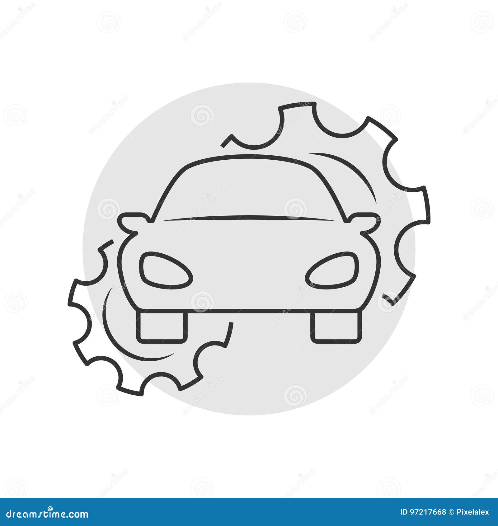 Car repair outline icon stock vector. Illustration of transport - 97217668