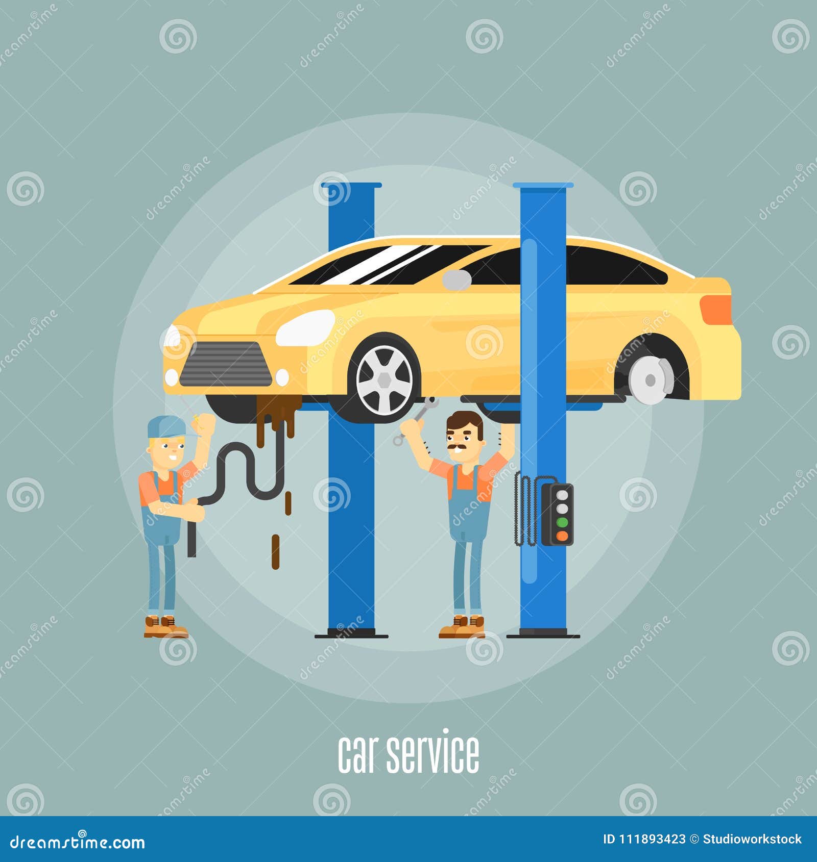 Car service illustration stock illustration. Illustration of automobile ...