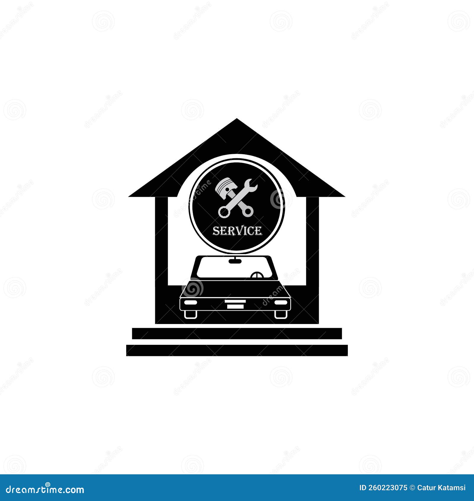 Car Repair Shop Logo Icon Vector Stock Illustration - Illustration of ...