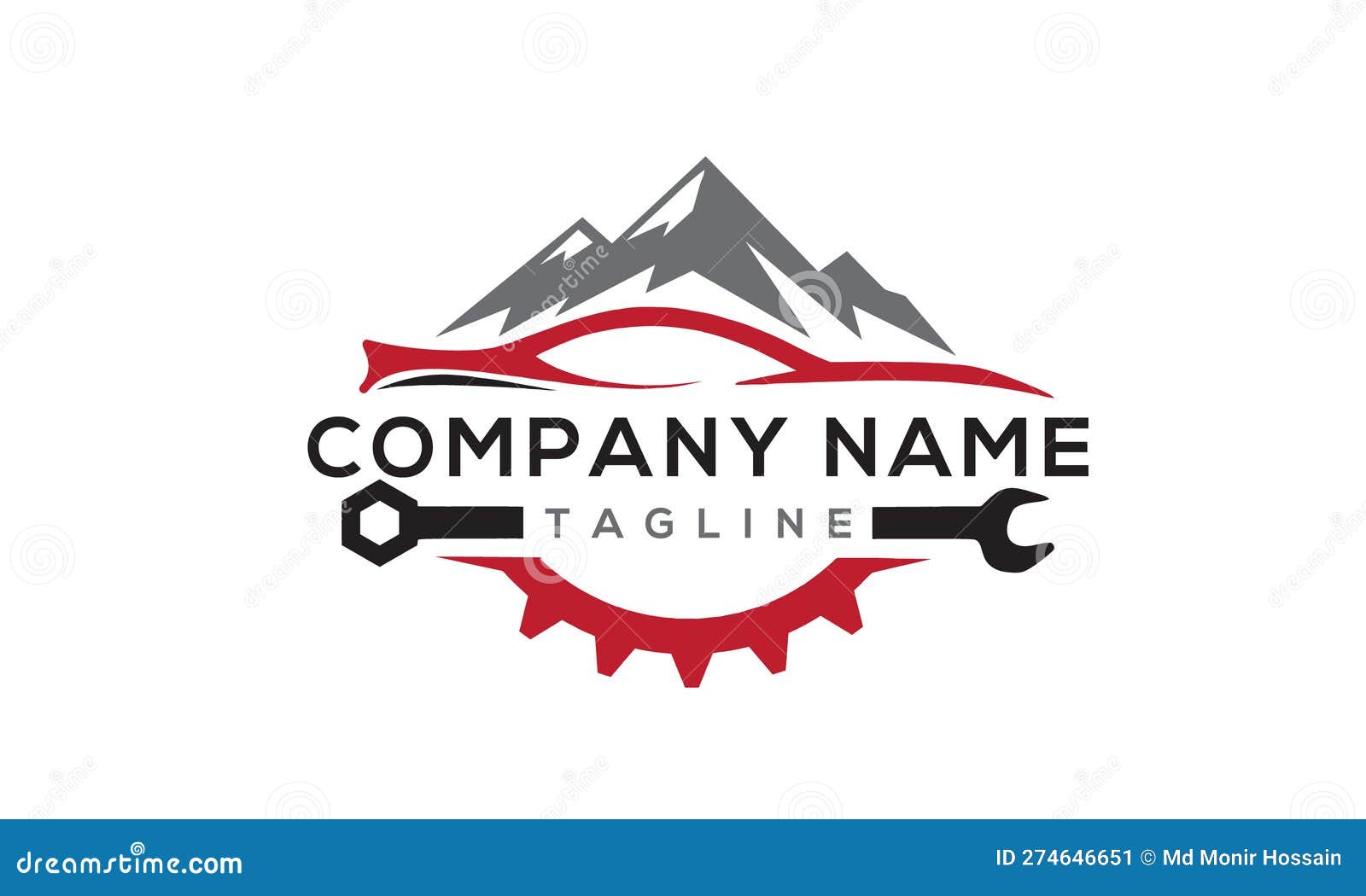 Car Repair Tools Mountain Logo Design Stock Vector - Illustration of ...
