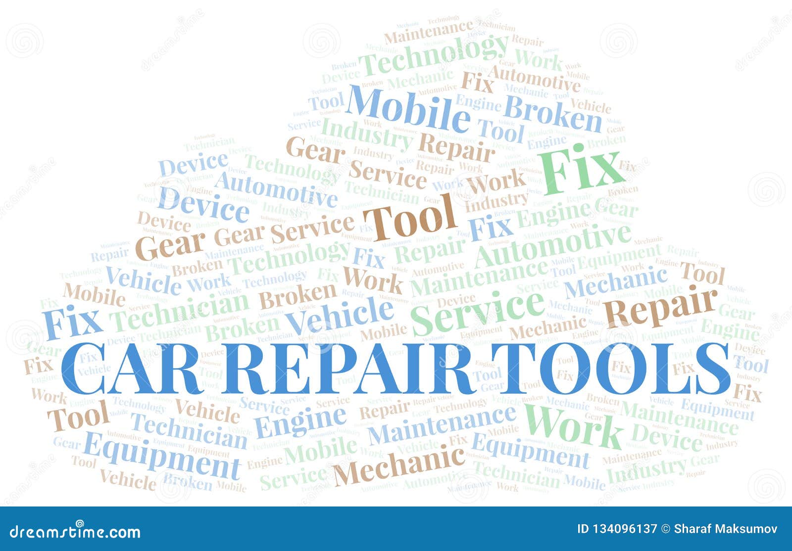 Car Repair Tools Word Cloud Stock Illustration - Illustration of poster ...