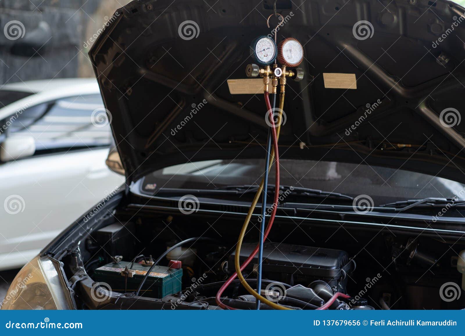 Dynamo Meter Engine Test On Ground In Garage Royalty-Free Stock Photo ...