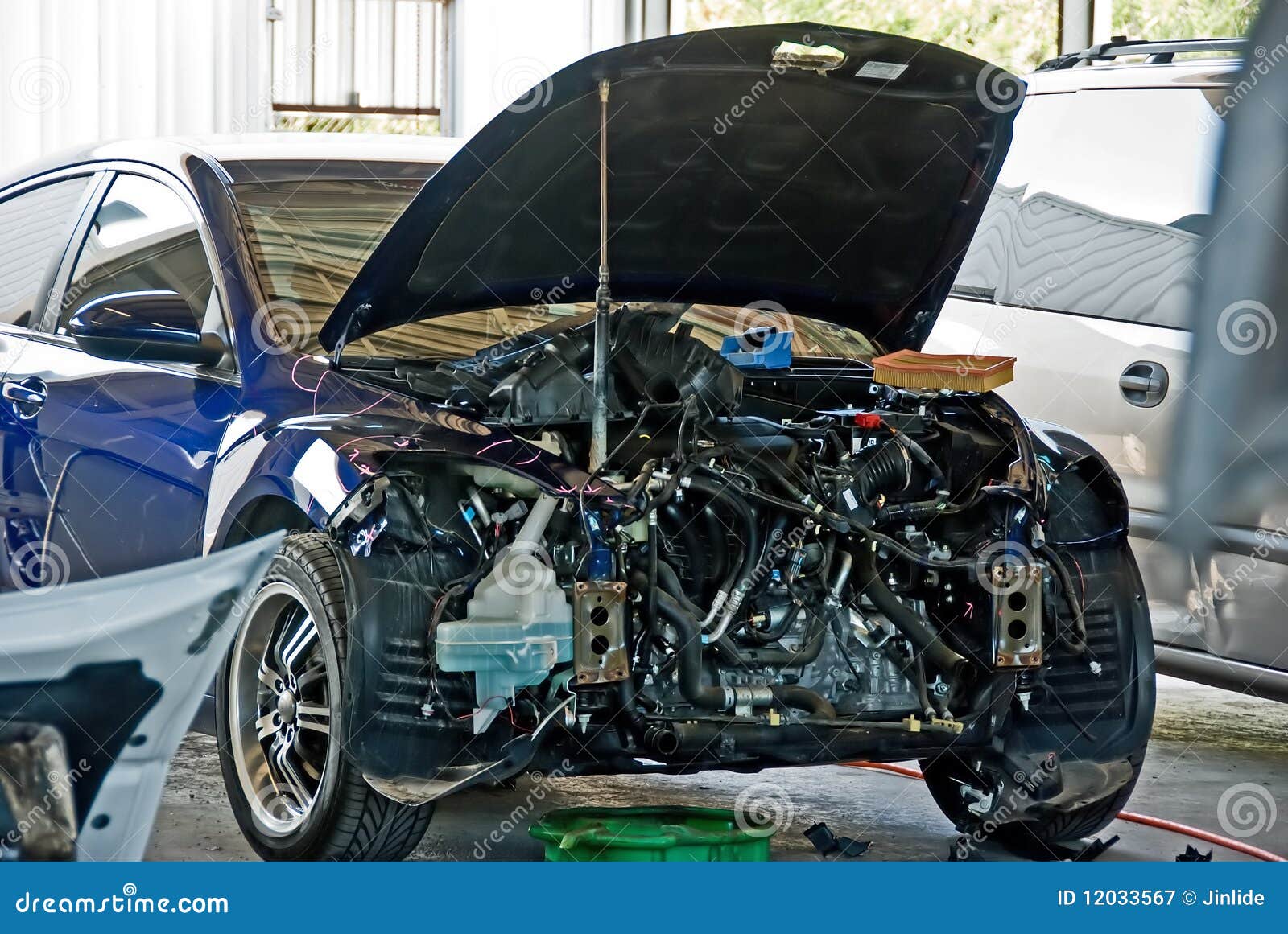 A Car is Repaired in a Body Shop Stock Image - Image of work, shop ...
