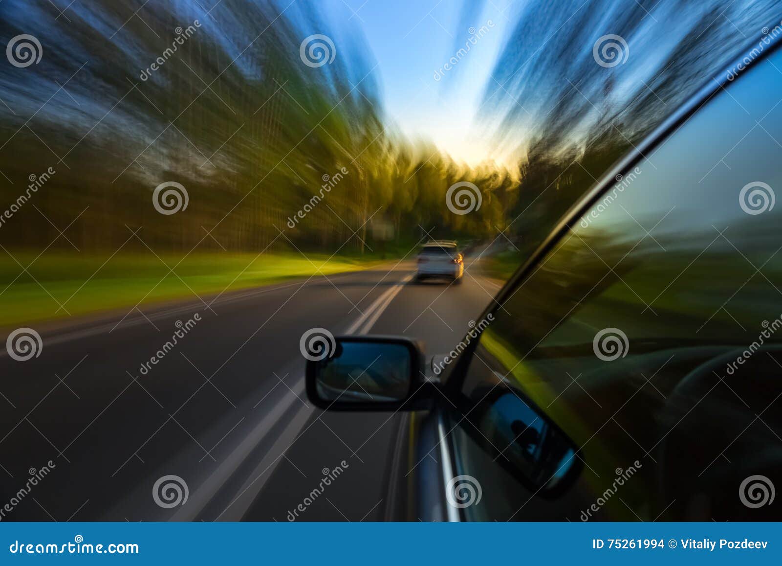 Car ride on road stock photo. Image of line, sunny, auto - 75261994